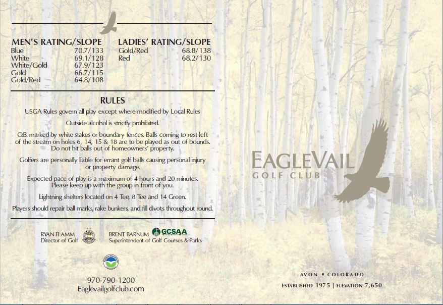 EagleVail Golf Club > Golf > Course Tour